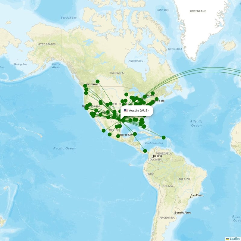 Austin-Bergstrom International Airport airport map | Austin (AUS ...
