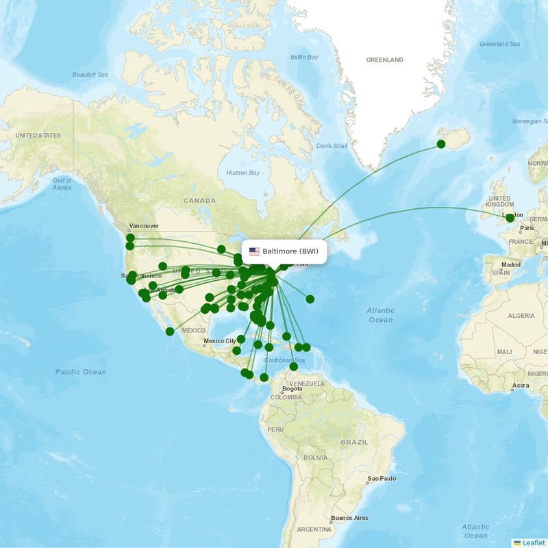 Baltimore Washington International airport map | Baltimore (BWI ...