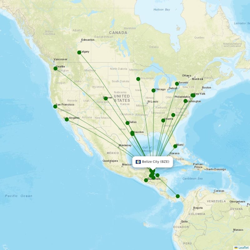 Philip S W Goldson International airport map | Belize City (BZE ...