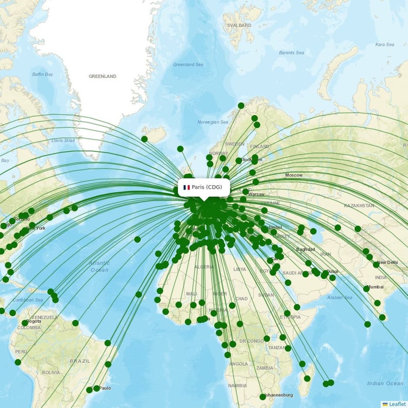 Charles De Gaulle airport map | Paris (CDG) terminal overview | Airport ...