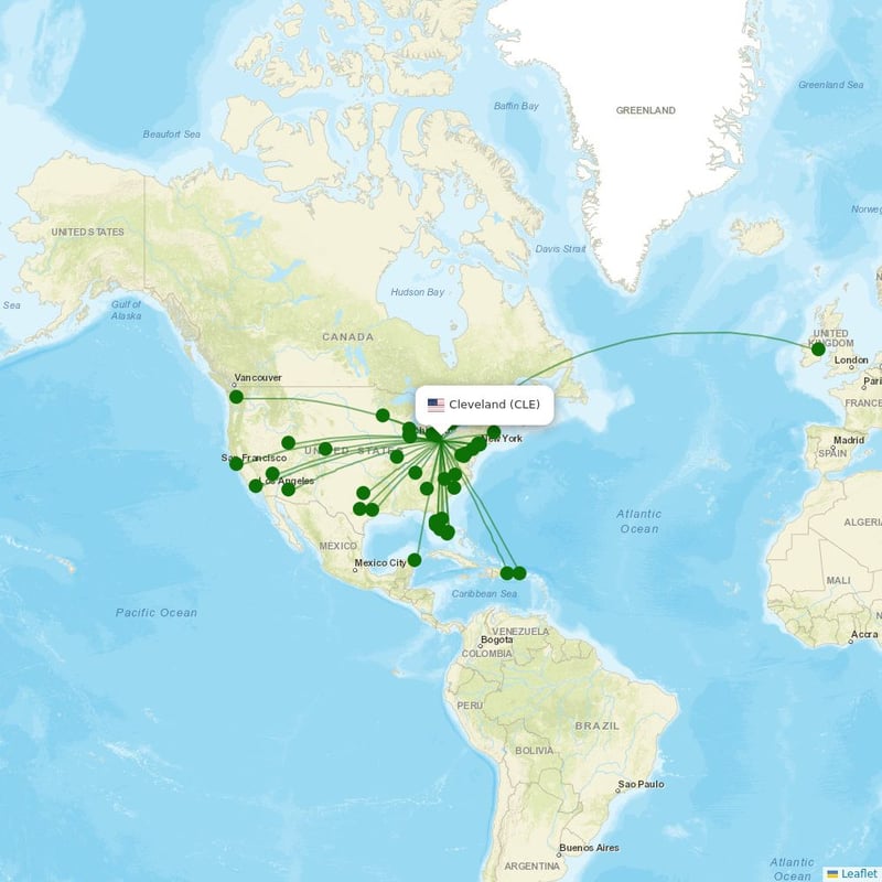 Cleveland Hopkins International airport map | Cleveland (CLE) terminal ...