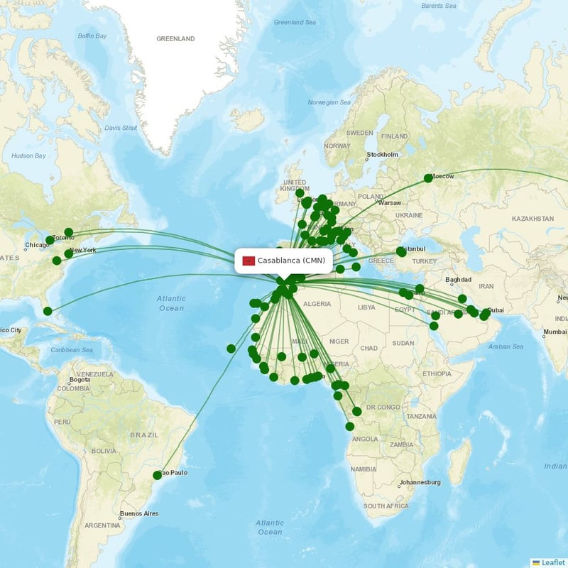Mohammed V International Airport airport map | Casablanca (CMN ...