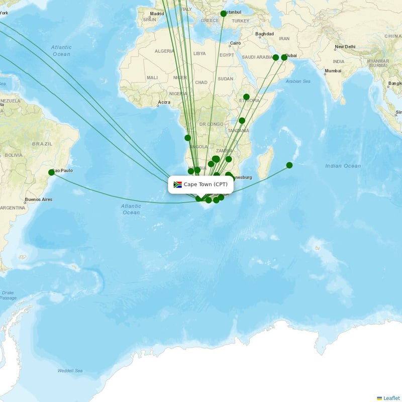 Cape Town International airport map | Cape Town (CPT) terminal overview ...