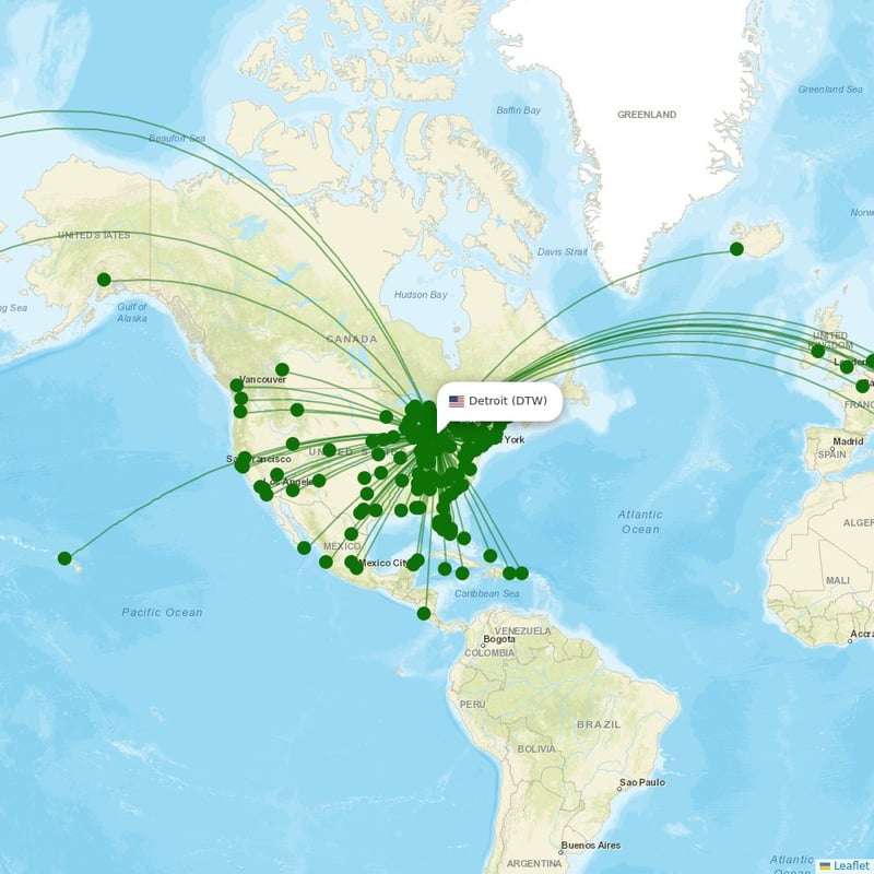 Detroit Metropolitan Airport airport map | Detroit (DTW) terminal ...