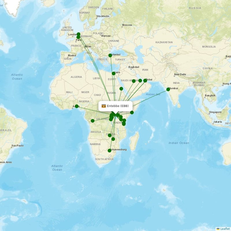 Entebbe International airport map | Entebbe (EBB) terminal overview ...
