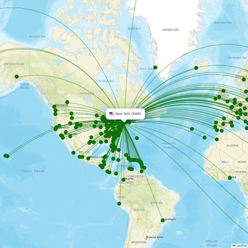 Newark Liberty International airport map | New York (EWR) terminal ...