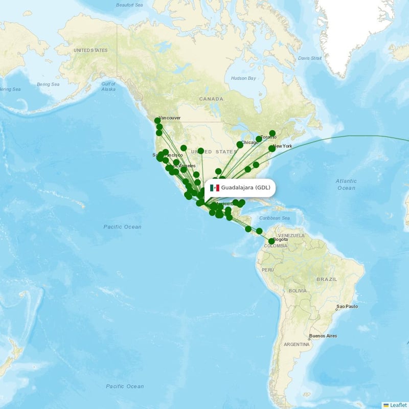 Guadalajara International Airport airport map | Guadalajara (GDL ...