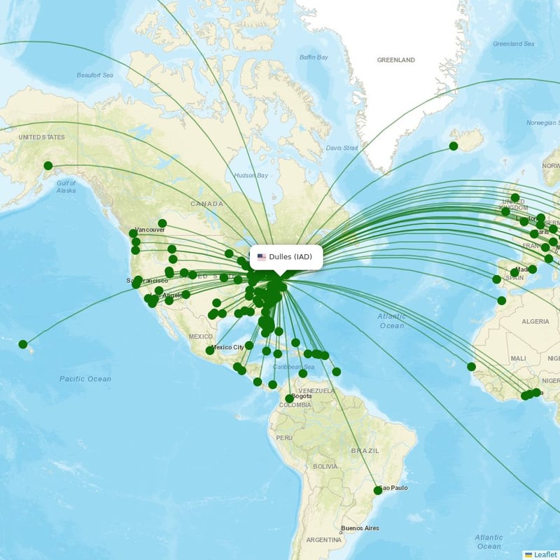 Washington Dulles International airport map | Dulles (IAD) terminal ...