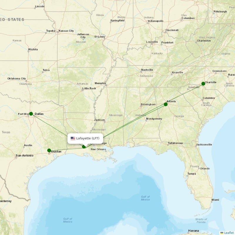 Lafayette Rgnl (LFT) scheduled arrivals | Airport Information