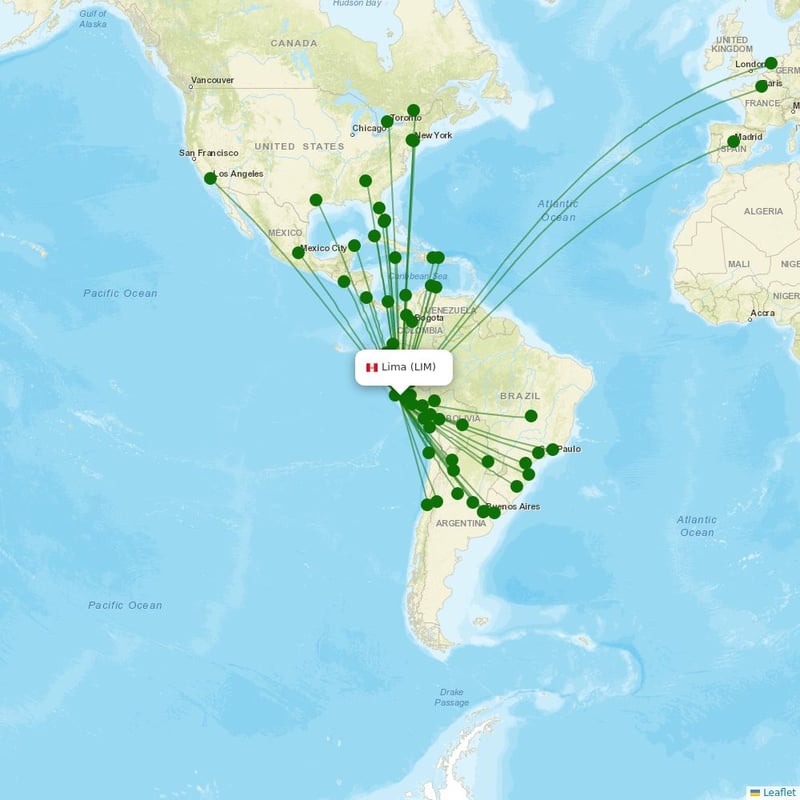Jorge Chávez International Airport airport map | Lima (LIM) terminal ...