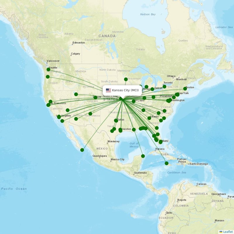 Kansas City International Airport airport map | Kansas City (MCI ...