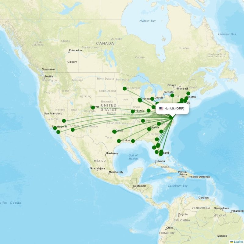 Norfolk International information, flights and status | Airport Information