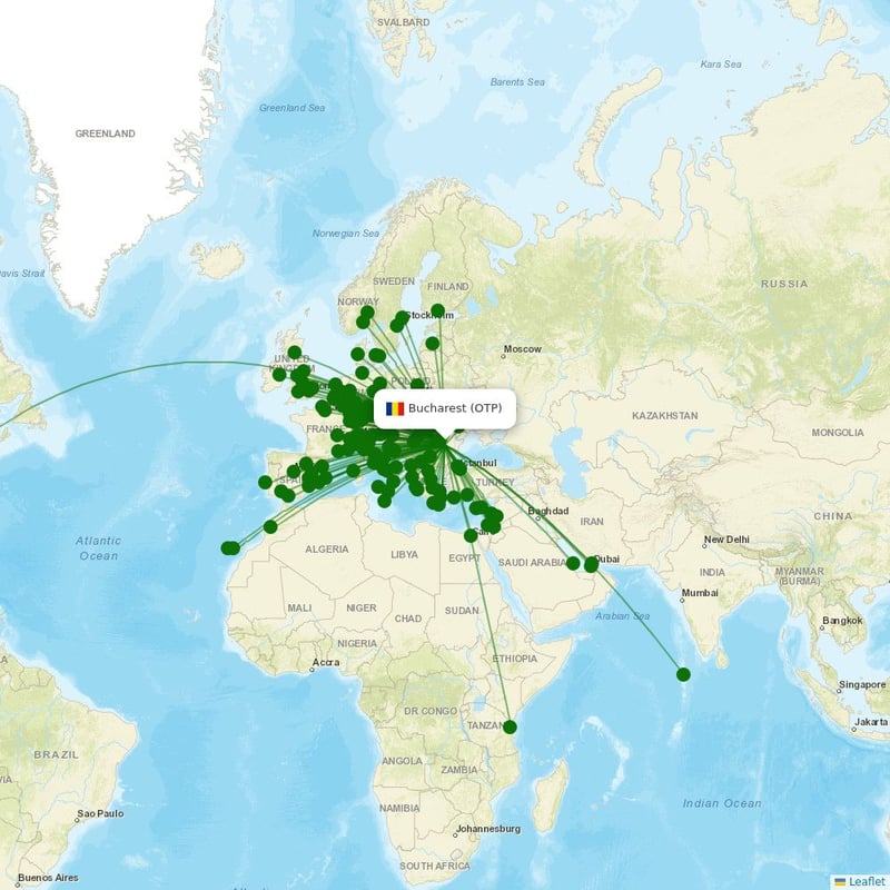 Henri Coandă International Airport airport map | Bucharest (OTP ...