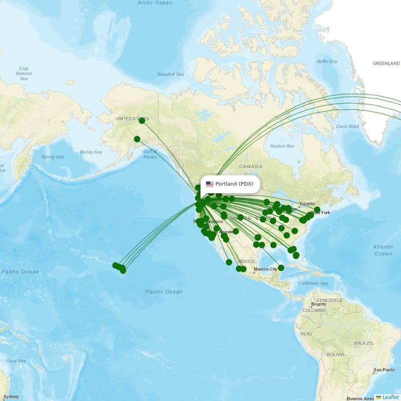 Portland International airport map | Portland (PDX) terminal overview ...