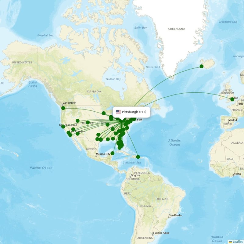 Pittsburgh Airport airport map | Pittsburgh (PIT) terminal overview ...