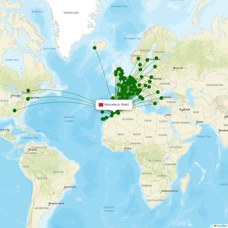 Marrakesh Menara Airport airport map | Marrakech (RAK) terminal ...