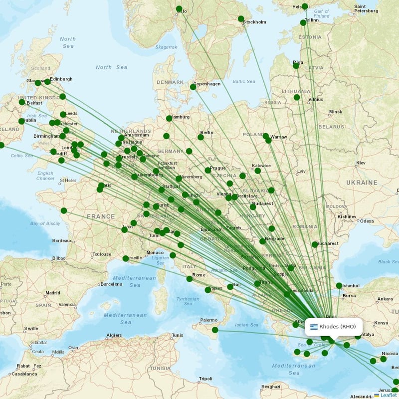 Rhodes International Airport airport map | Rhodes (RHO) terminal ...