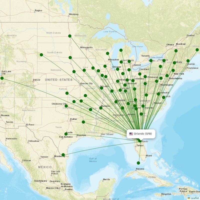 Orlando Sanford Intl airport map | Orlando (SFB) terminal overview ...