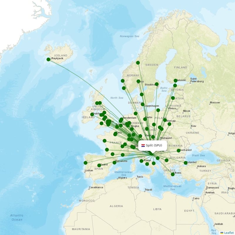 Split Airport airport map | Split (SPU) terminal overview | Airport ...