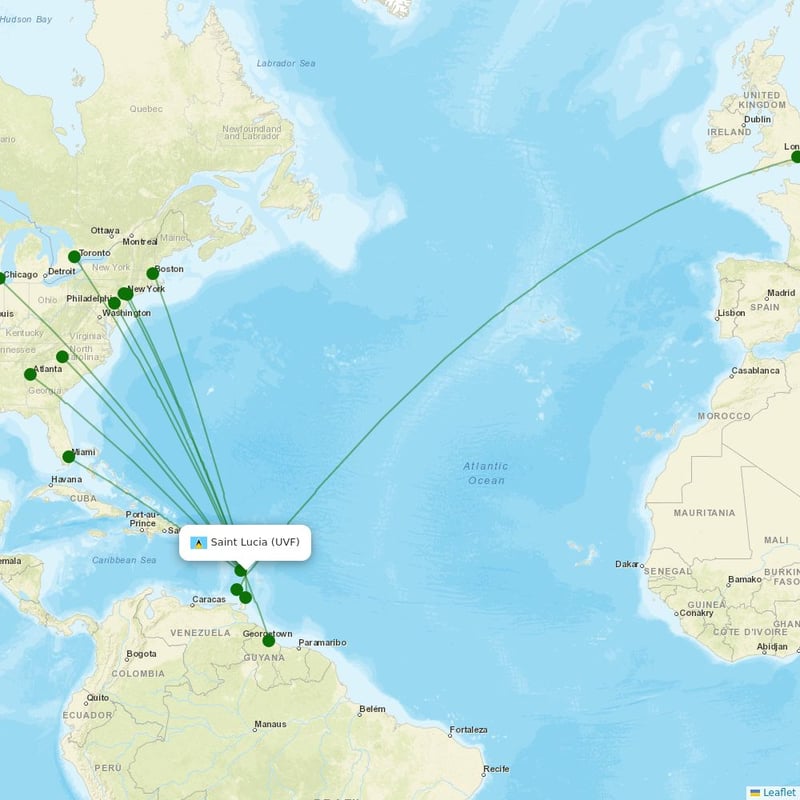 St. Lucia information, flights and status | Airport Information