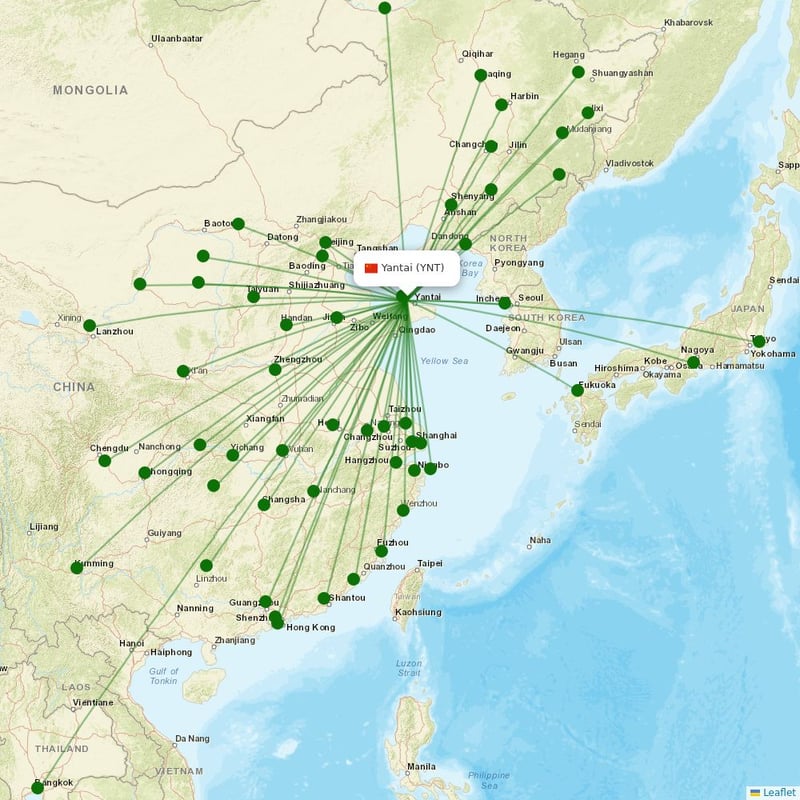 Penglai International Airport airport map | Yantai (YNT) terminal ...
