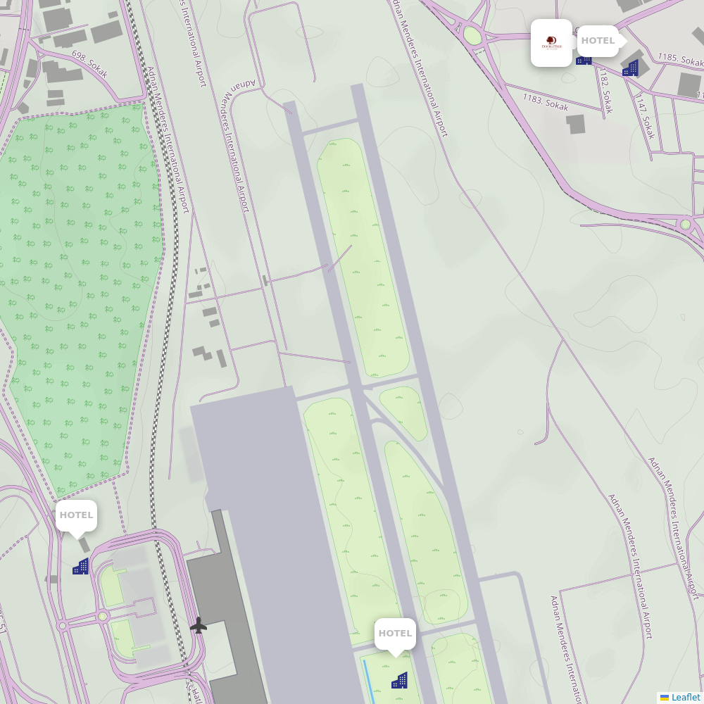 İzmir Adnan Menderes Airport (ADB) hotels | Airport Information