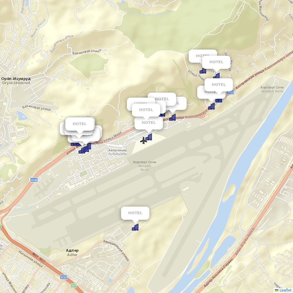 Sochi Airport (AER) hotels | Airport Information