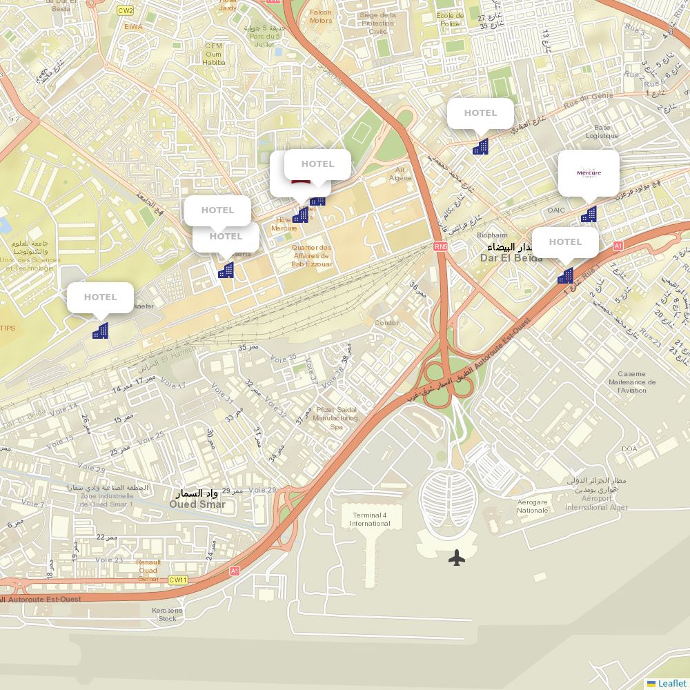 Houari Boumediene Airport (ALG) hotels | Airport Information