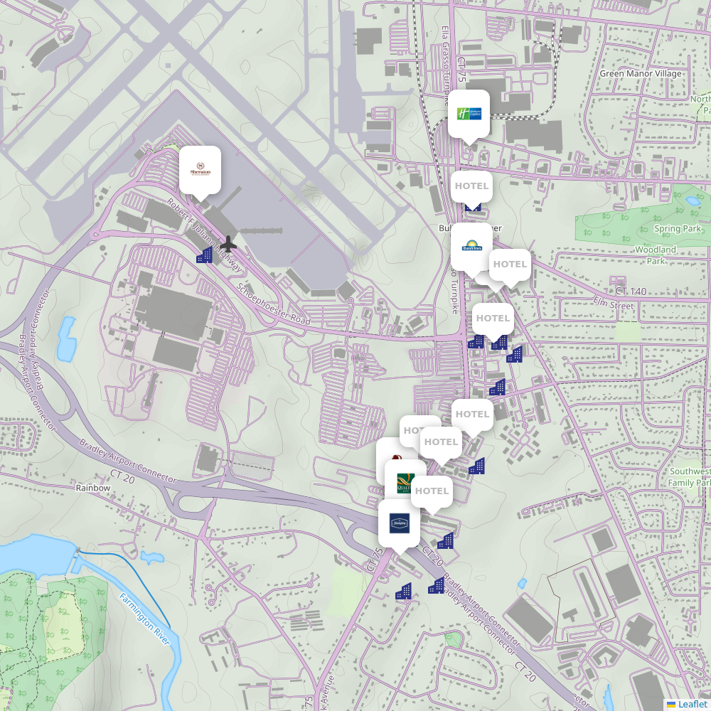 Bradley International (BDL) airport hotels | Airport Information