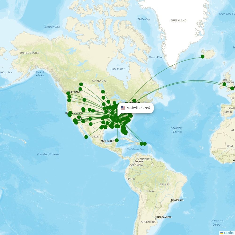 Nashville International airport map | Nashville (BNA) terminal overview ...