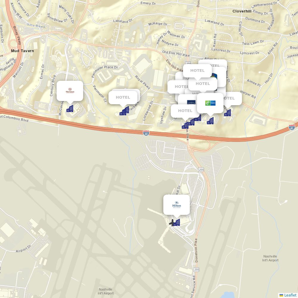 Nashville International (BNA) airport hotels | Airport Information