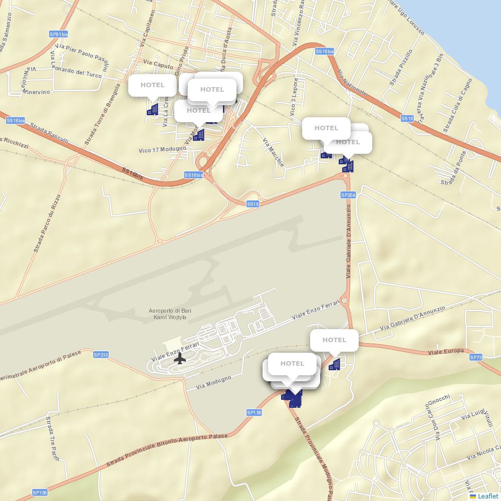 Bari Airport (BRI) hotels | Airport Information