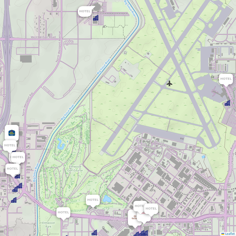 Sioux Falls (FSD) airport hotels | Airport Information