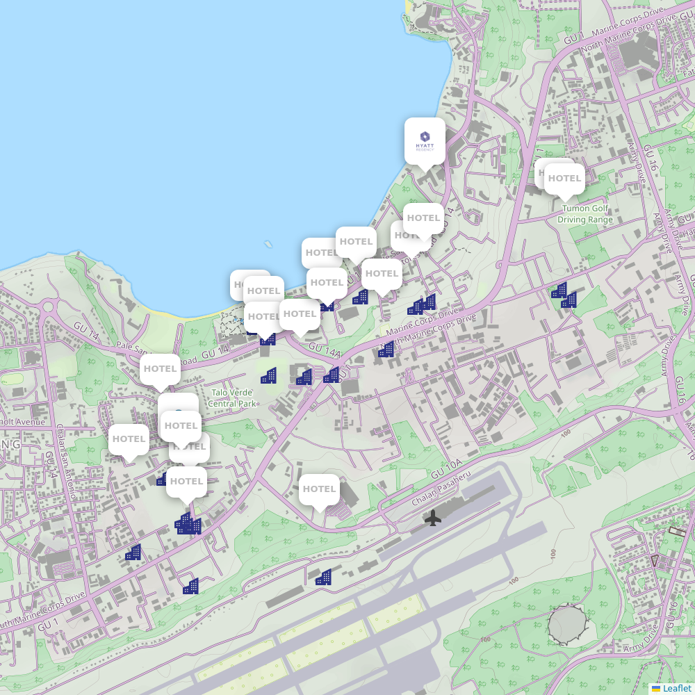 Guam (GUM) airport hotels | Airport Information