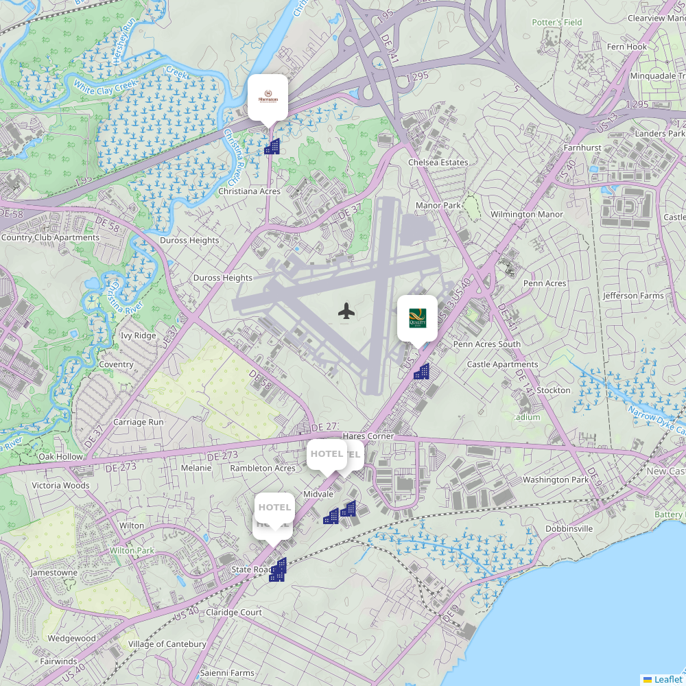 New Castle Co (ILG) airport hotels | Airport Information