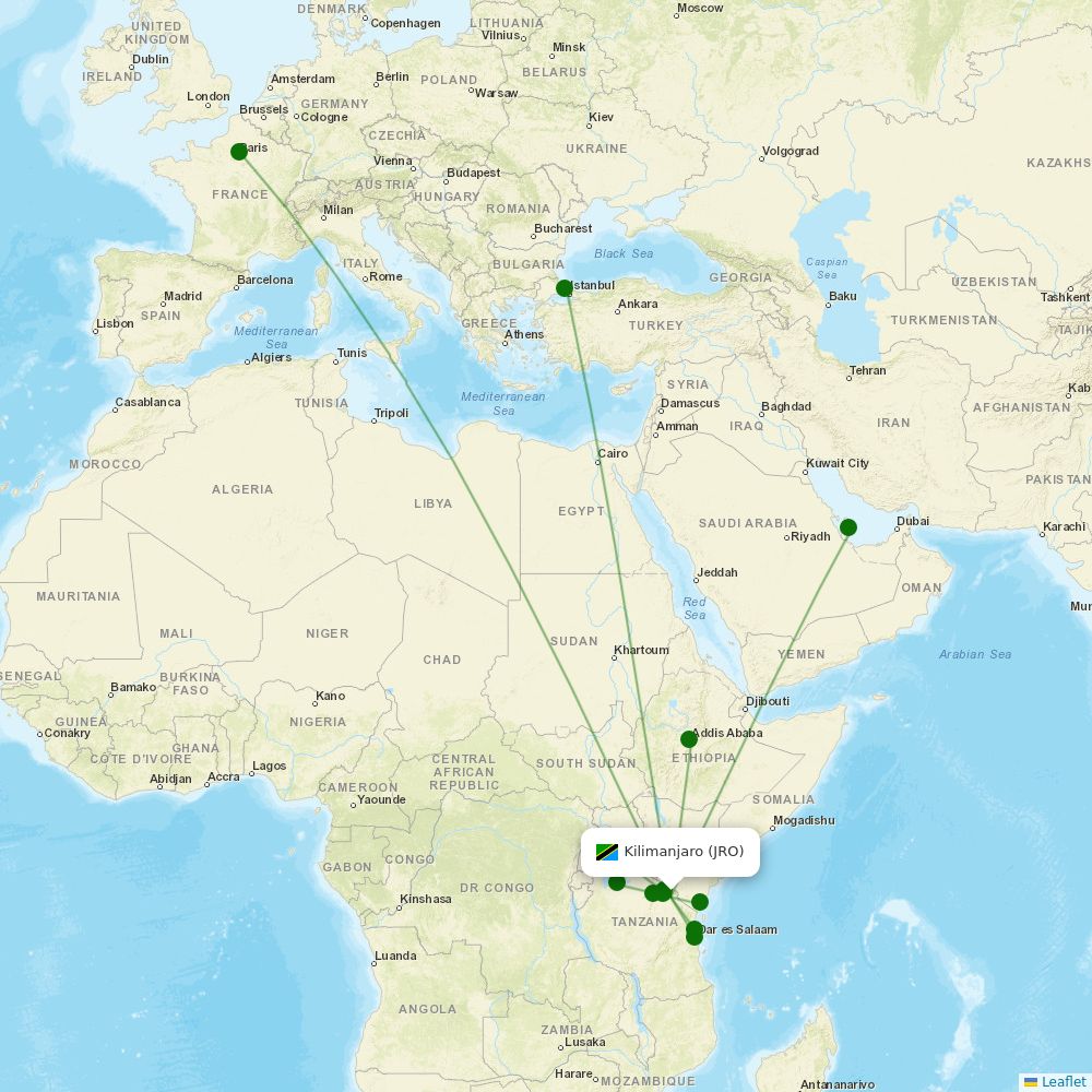 Kilimanjaro International airport map | Kilimanjaro (JRO) terminal ...