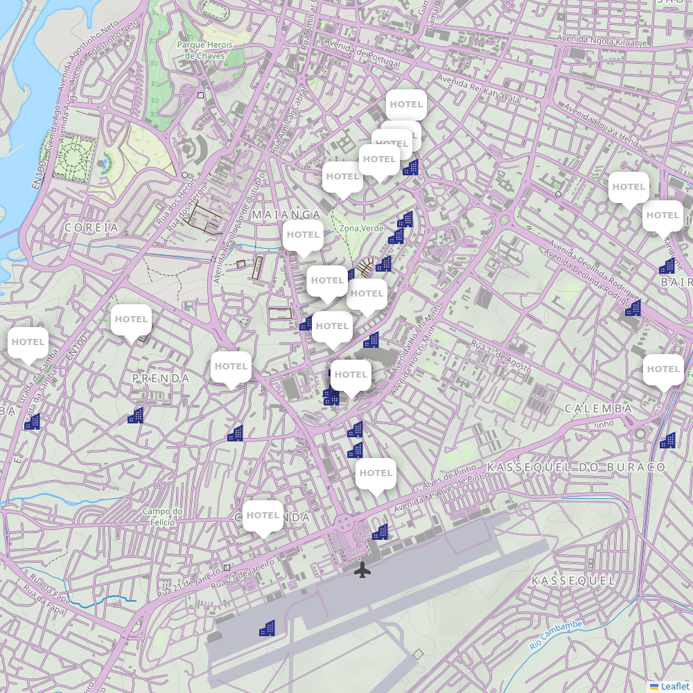 Luanda 4 De Fevereiro (LAD) airport hotels | Airport Information