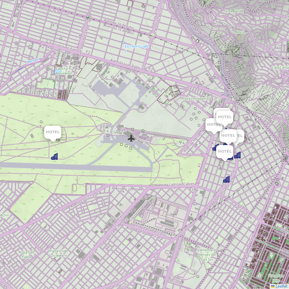 El Alto International (LPB) airport hotels | Airport Information