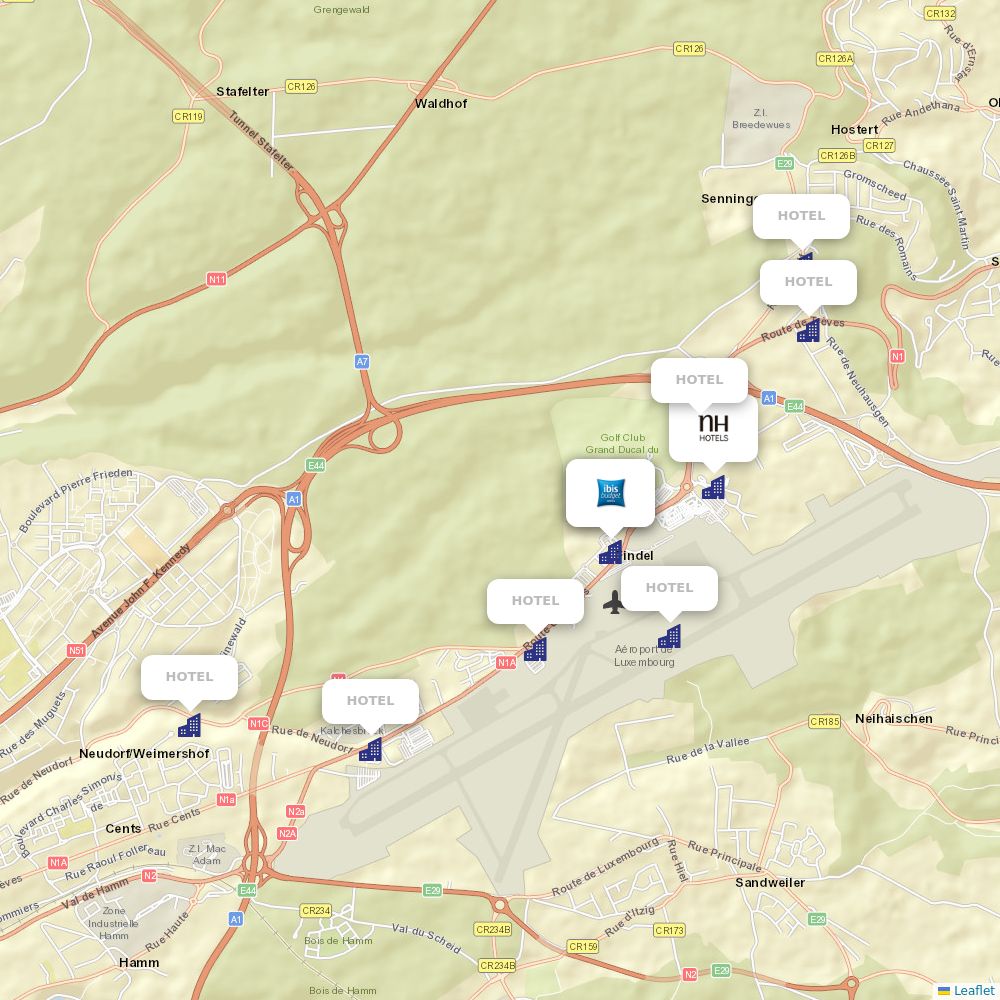 Luxembourg Airport (LUX) hotels | Airport Information