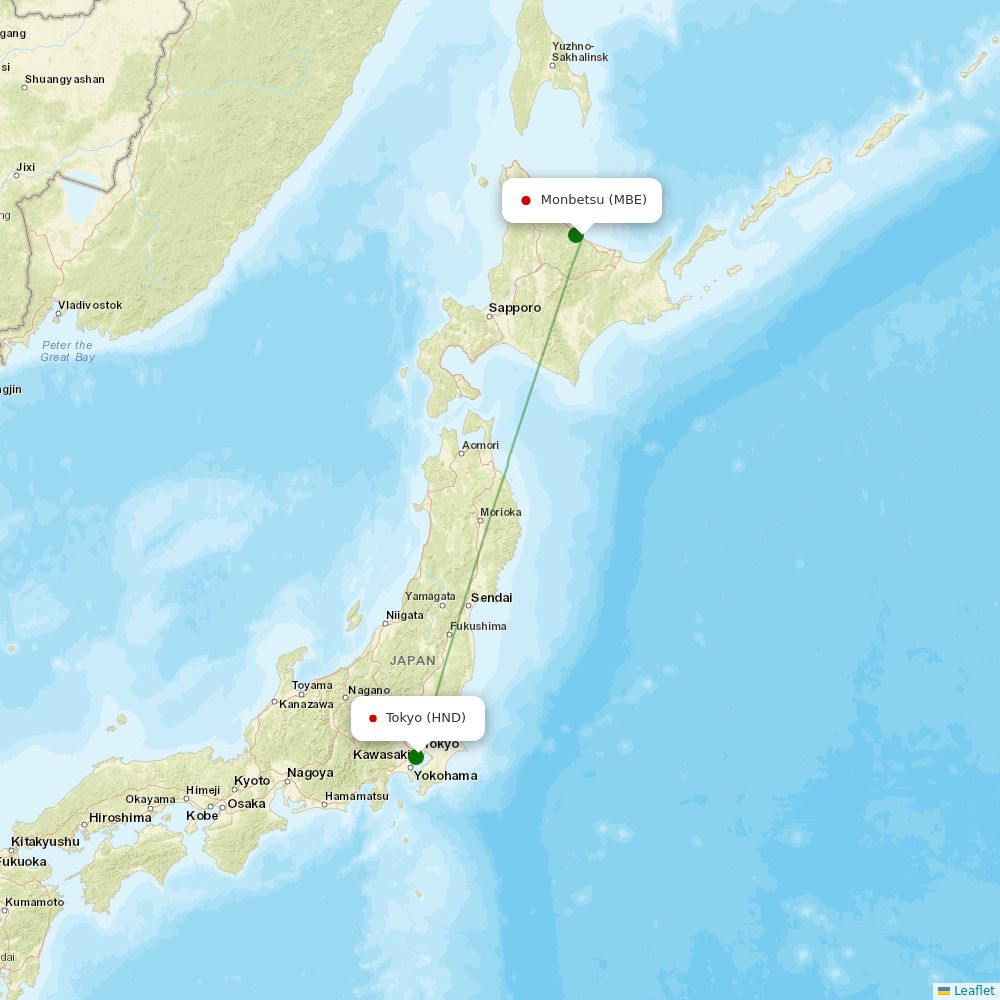 Monbetsu airport map | Monbetsu (MBE) | Airport Information