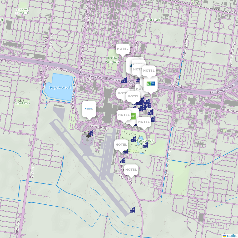 Mc Allen Miller International (MFE) airport hotels | Airport Information