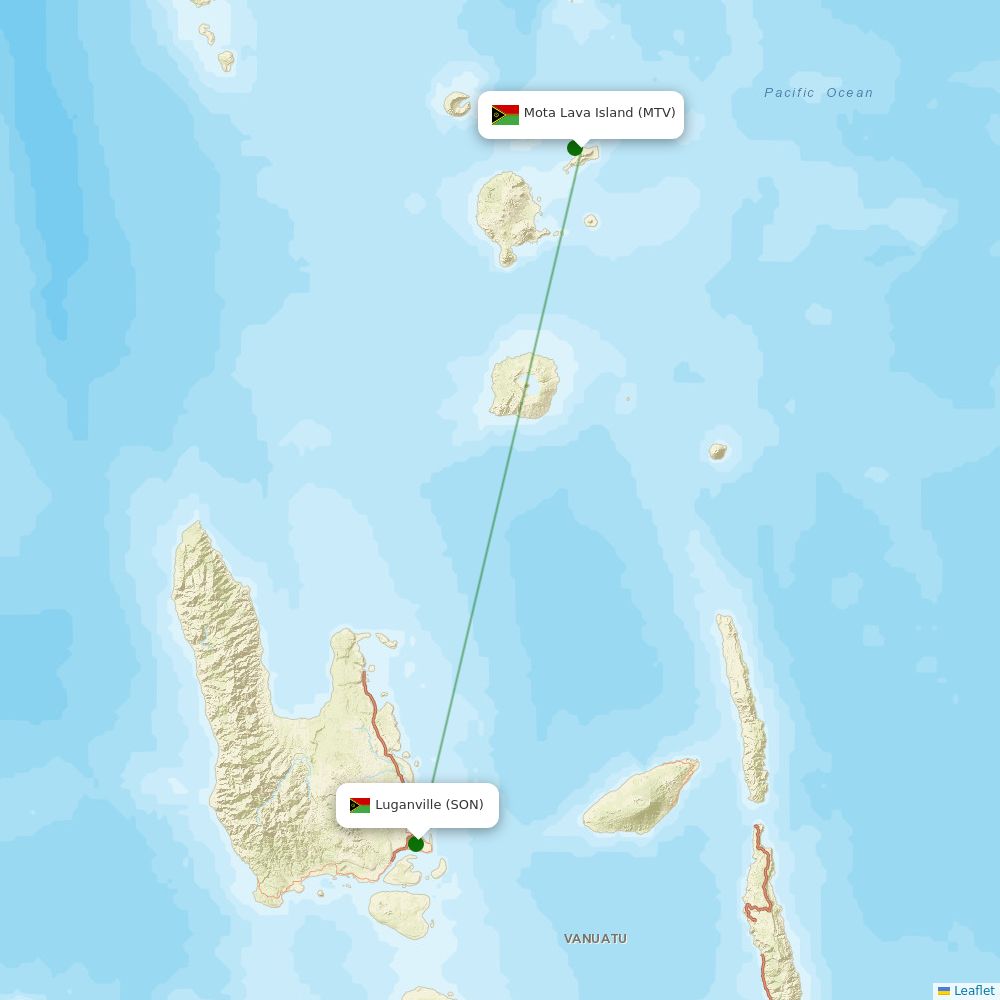Mota Lava airport map | Mota Lava Island (MTV) | Airport Information