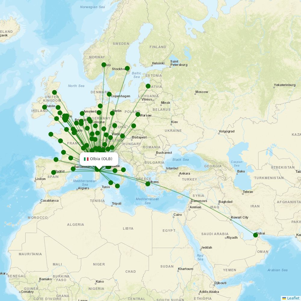 Olbia Costa Smeralda Airport airport map | Olbia (OLB) terminal overview | Airport Information