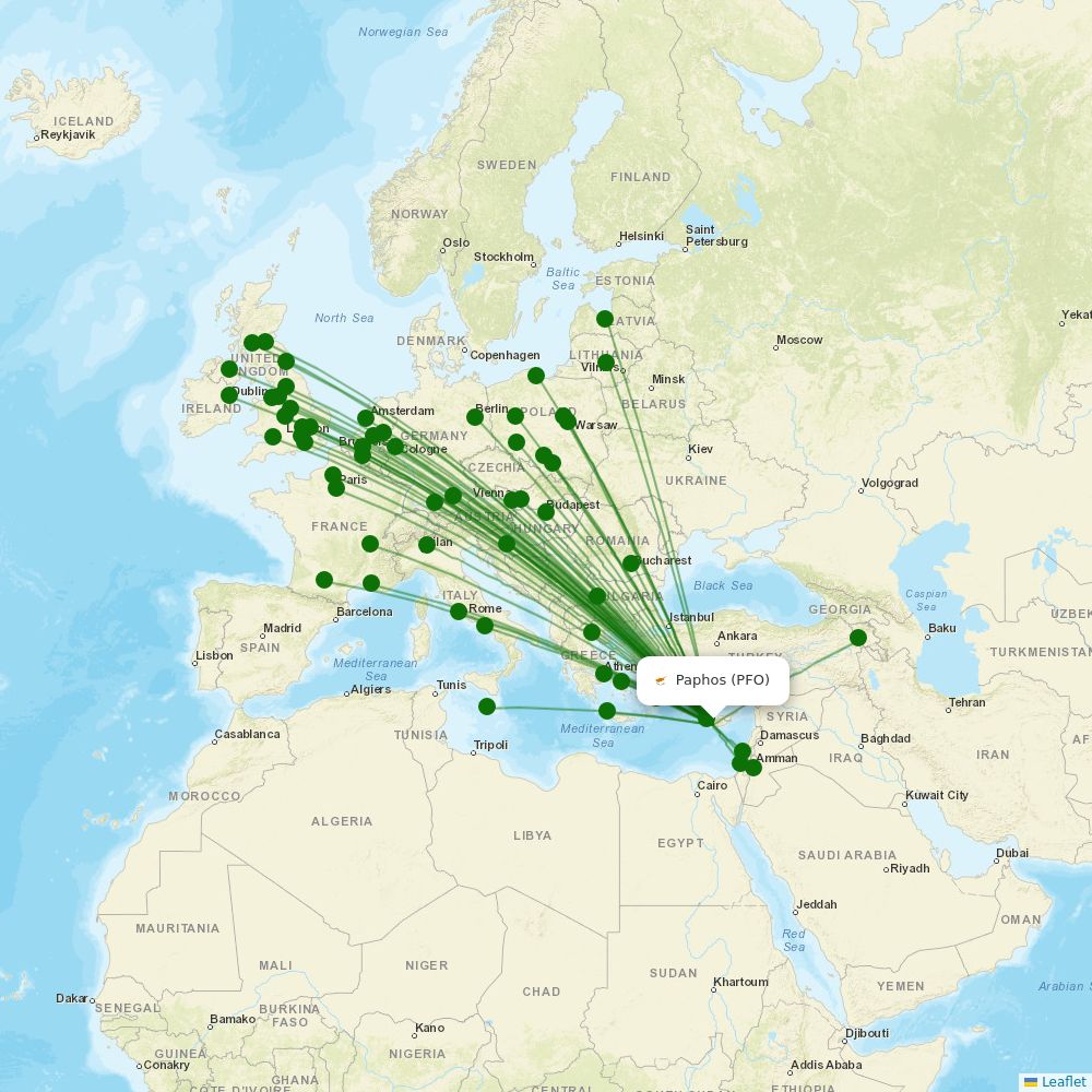 Paphos International Airport airport map | Paphos (PFO) terminal ...