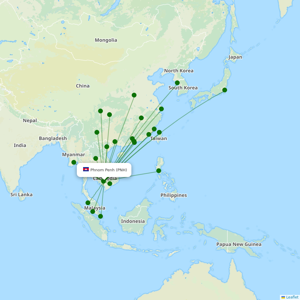 Phnom Penh (PNH) scheduled arrivals | Airport Information