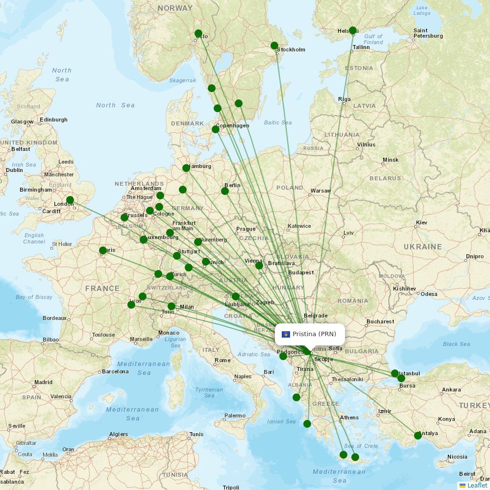 Pristina information, flights and status | Airport Information