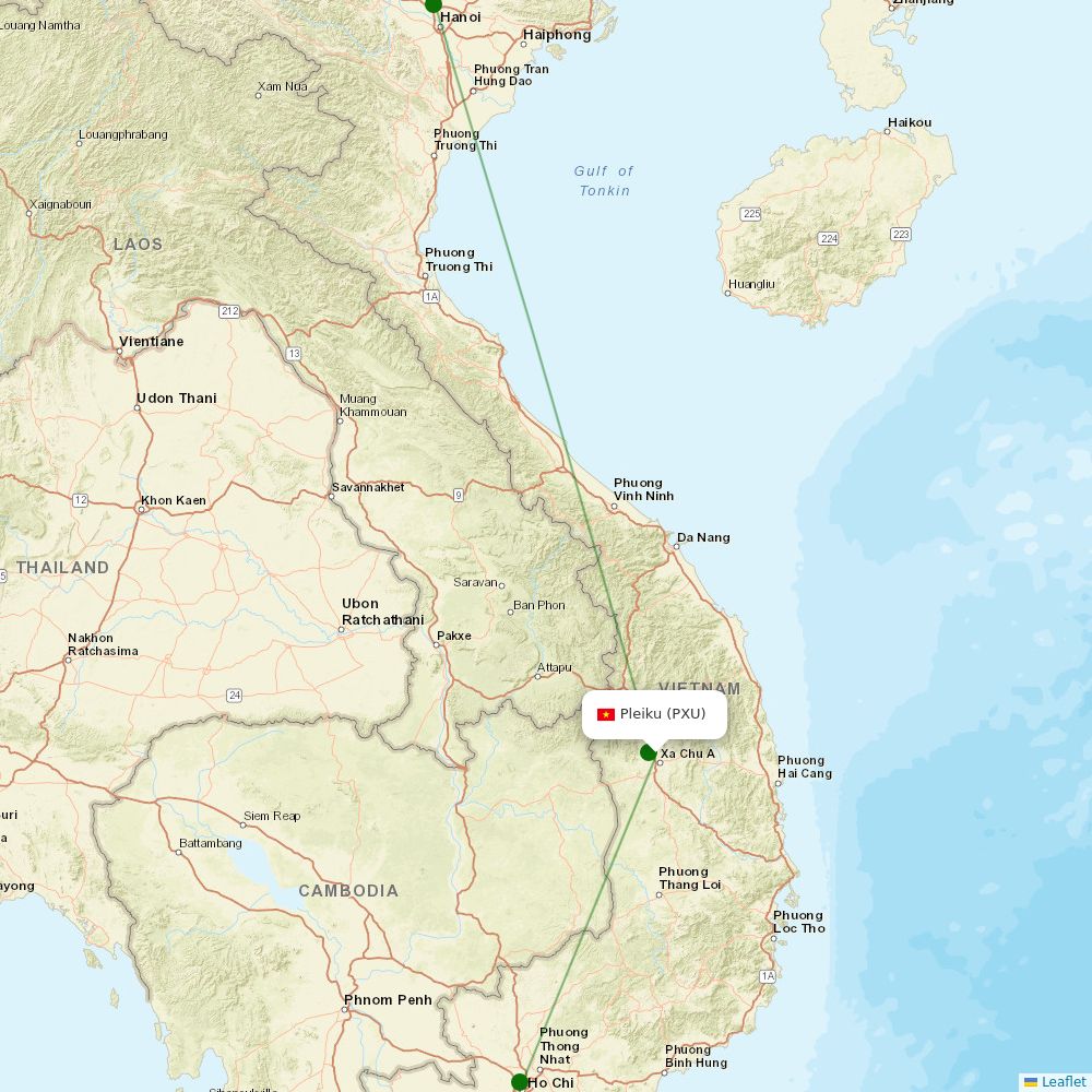 Pleiku Airport airport map | Pleiku (PXU) | Airport Information