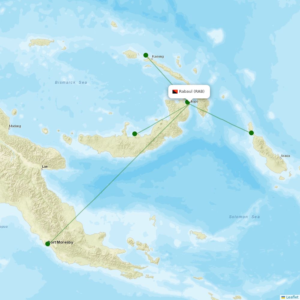 Tokua Airport airport map | Rabaul (RAB) | Airport Information