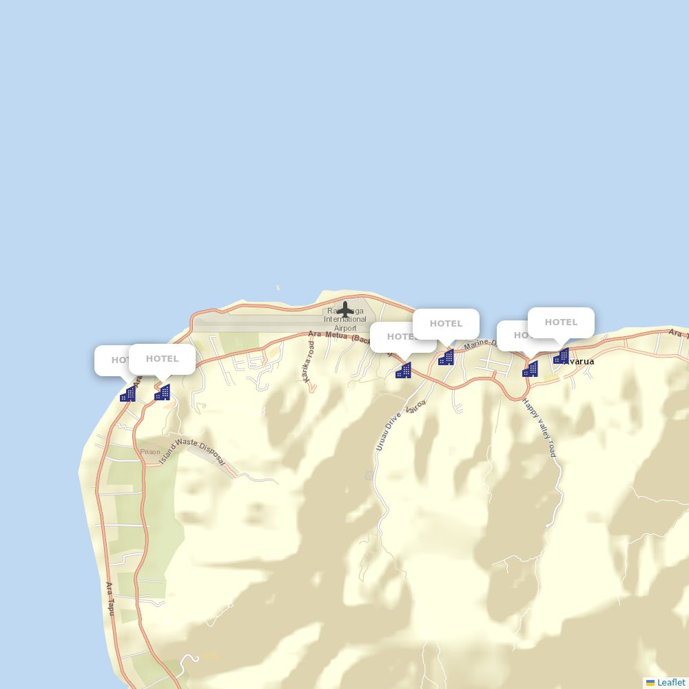 Rarotonga International (RAR) airport hotels | Airport Information