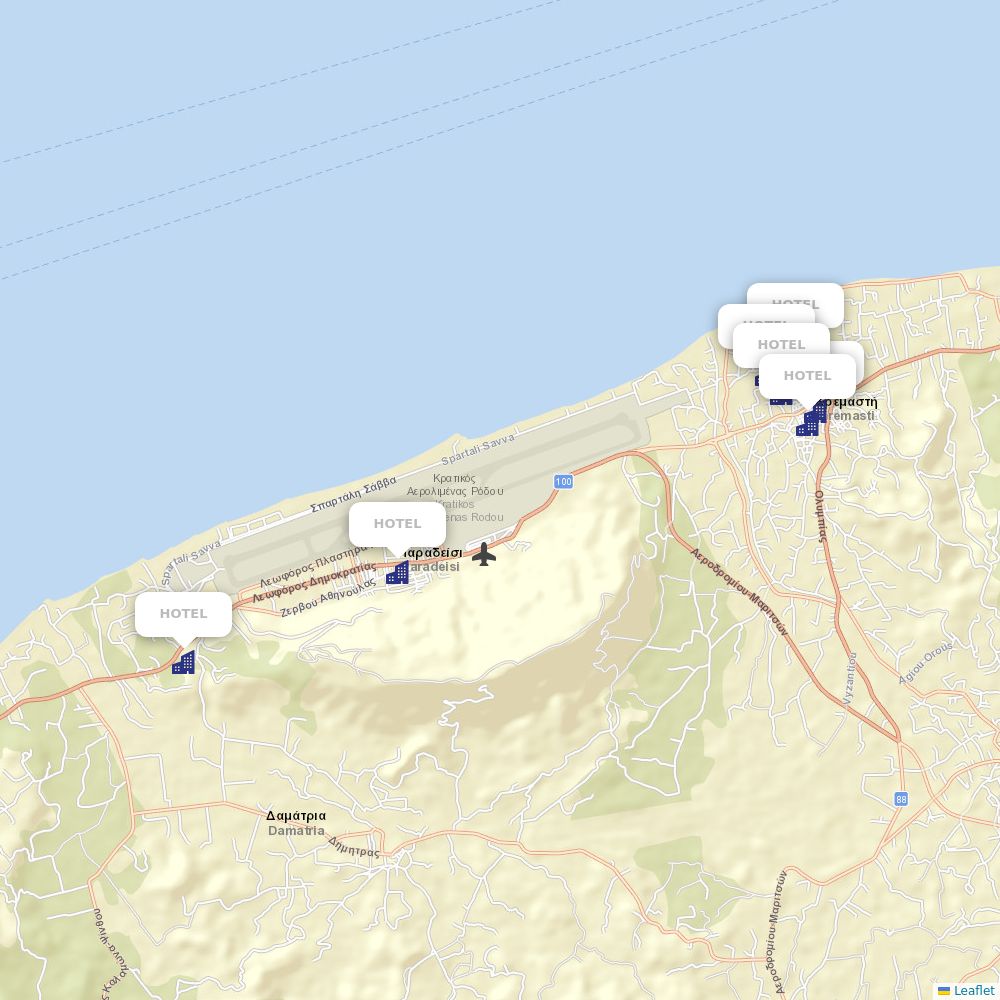 Rhodes International Airport (RHO) hotels | Airport Information